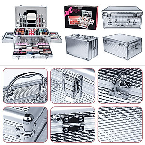 Joyeee All-in-One Makeup Gift Set Carry All Makeup Kit for Women Full Kit With Aluminum Case Lipgloss Lipstick Concealer Blush Foundation Face Powder Eyeshadow Palette Cosmetic Palette #2