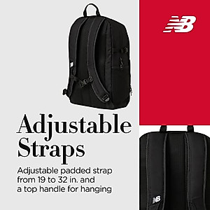 Concept One New Balance Hiking Backpack, Bungee Travel Bag for Men and Women, Black, 18 Inch