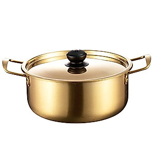 Housoutil Instant Noodle Pot Instant Cooker Korean Ramen Big Cooking Pot with Lid Korean Ramen Pot Casserole Pot Ramen Pot with Lid Korean Pots for Cooking Korean Cooking Cookware Big Pots