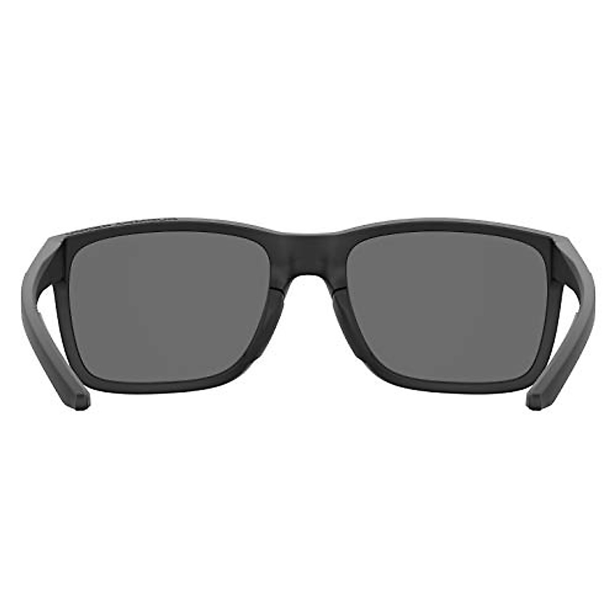 UA Hustle Rectangular Sunglasses, Matte Black Frame w/ Polarized Gray Lenses