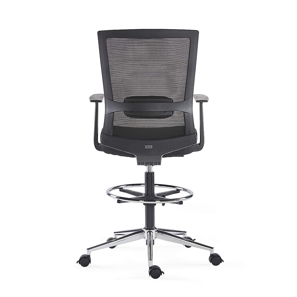 Sunon Office Tall Drafting Chair, Black & Brake Wheels
