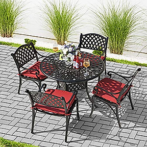 Nuu Garden Indoor and Outdoor Water-Resistant Cushions for Patio Furniture Set of 2/19.69 x 17.72 x 1.97 Inch, Beige