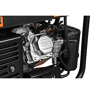 WEN DF475T Dual Fuel 120V/240V Portable Generator with Electric Start Transfer Switch Ready, 4750-Watt, CARB Compliant