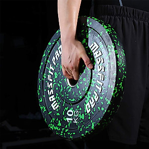 Olympic Full Rubber Barbell Discs - Weight Plates for Weightlifting, Bench Press, Squat Training,2x15kg