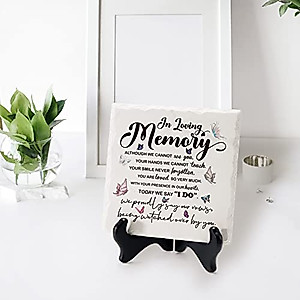 Memorial Table Sign for Wedding, in Loving Memory of Loved One, Ceremony and Reception Family Unity Wedding Table Decoration Plaque, Sympathy Gifts, Bereavement Gifts