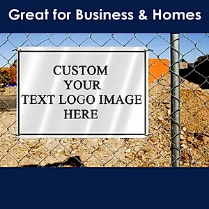 Custom Aluminum Sign Add Your Text Logo Image Design Personalized Aluminum Windproof and Rust-Proof Metal Signs for Showrooms, Living Rooms, Gardens and Other Places