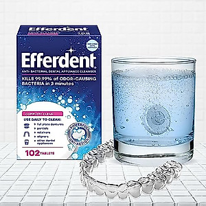 Efferdent Denture Cleanser Tablets, Complete Clean, Cleanser for Retainer and Dental Appliances, 44 Count, (Pack of 12)
