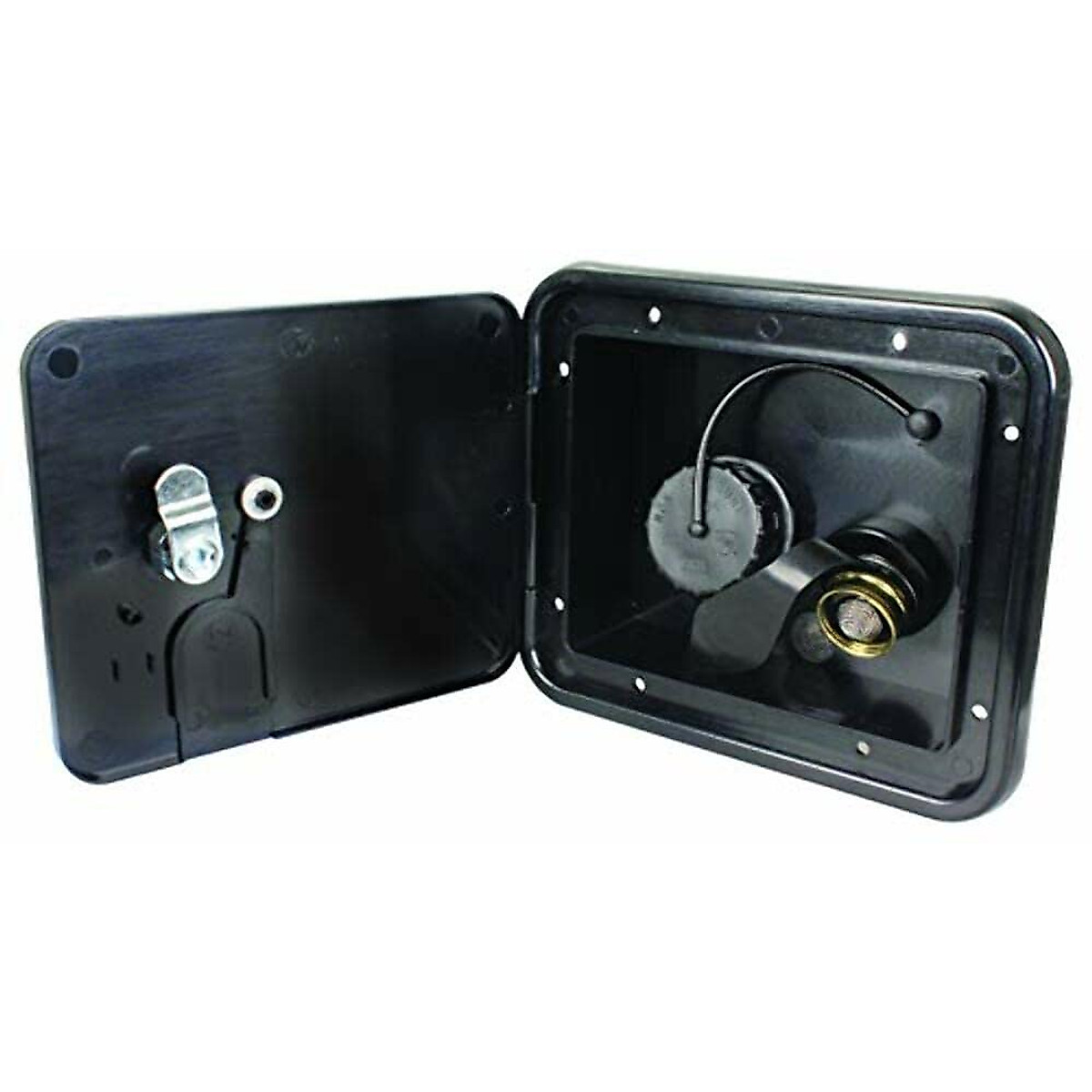 Thetford City/Gravity Water Hatch with 1/2 Inch Male Thread Brass Check Valve Black PN 94255