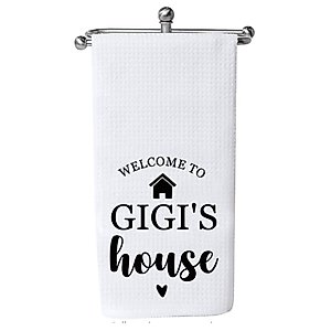 PXTIDY Gigi Gift Grandma Kitchen Towel Welcome to Gigi’s House Grandma Housewarming Gift (Welcome to Gigi's House)