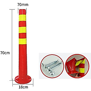 BREWIX Parking Post, Parking Barrier, for Parking Lot Car Parking Space Lock Bollard,Plastic Traffic Post for Security Driveway Parking Parking