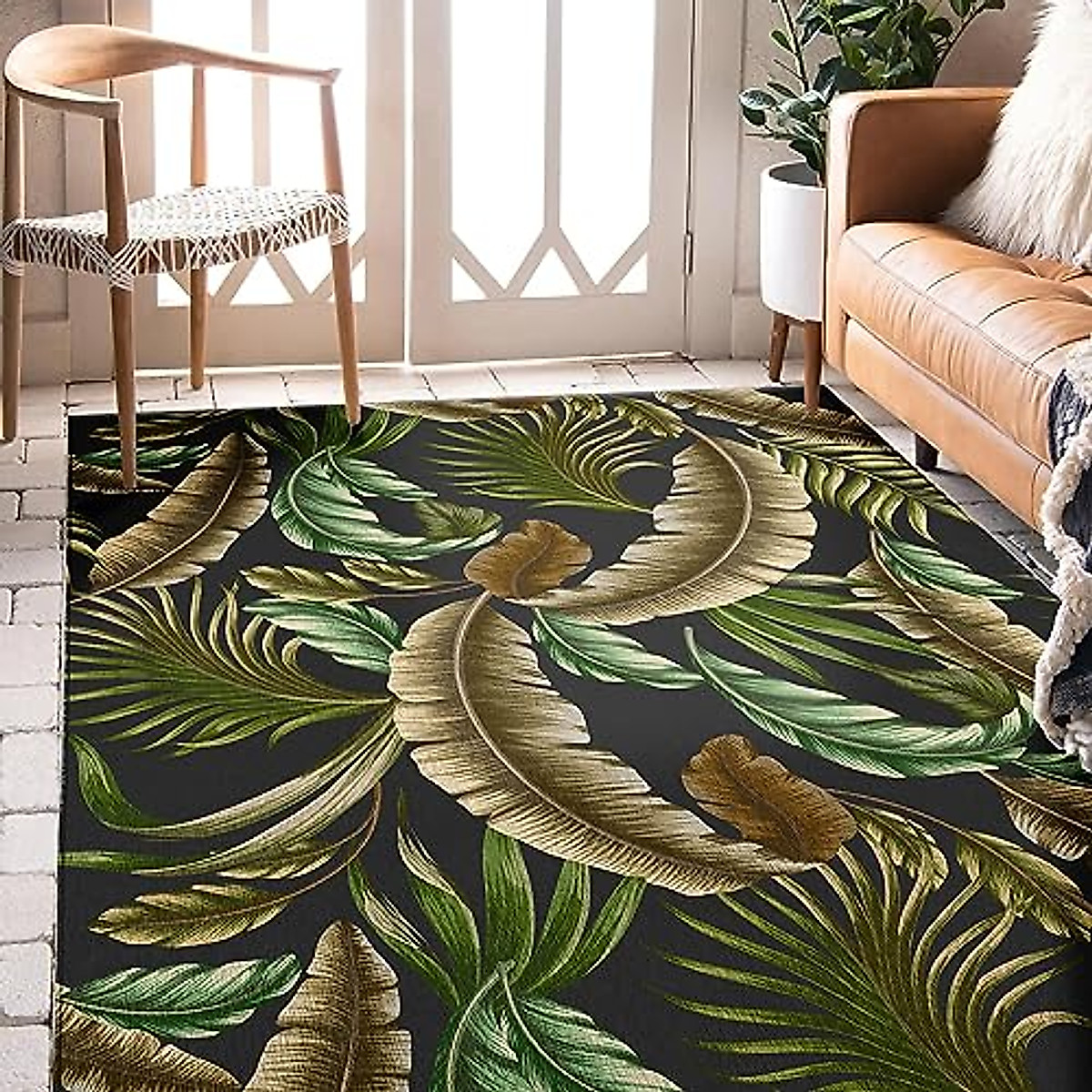 Dalyn Rugs Indoor/Outdoor Tropics TC1 Black Washable 8' x 10' Rug