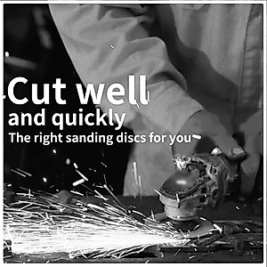 Faoyoon 5 Inch Sanding Discs Hook and Loop | 60/80/120/220/320 Grit Sandpaper Assortment | Orbital Sander Pads | Sand Paper for Automotive and Woodworking | 50 Pack