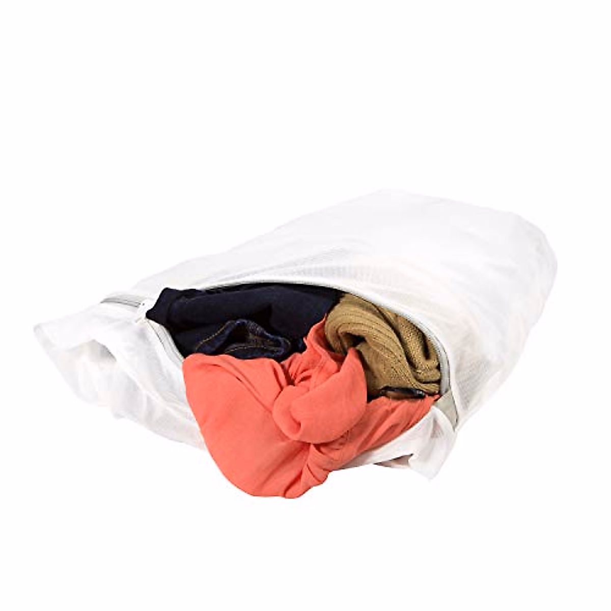 Laura Ashley Large Laundry Delicates with Zipper Closure to Protect Clothes Mesh Wash Bag, Clear