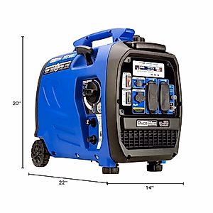 DuroMax XP2300iH 2300-Watt 80cc Dual Fuel Digital Inverter Hybrid Portable Generator, Blue