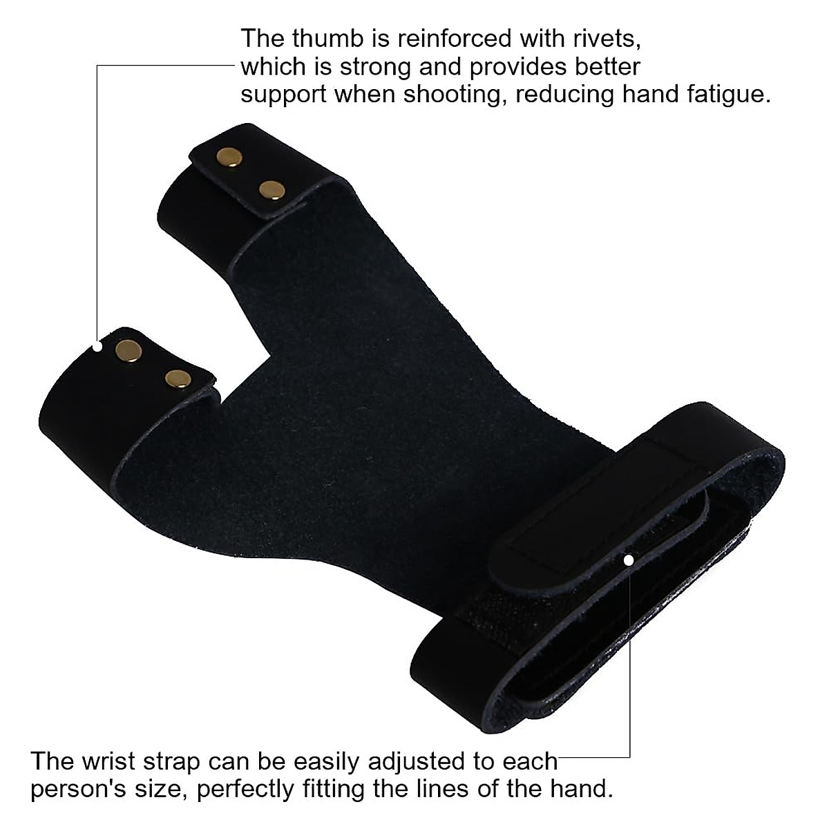 TOPARCHERY Archery Hand Guard Protector Shooting Glove Black for Left Hand (Black)