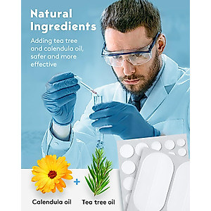 LitBear Large Acne Pimple Patches, 5 Sizes 80 Patches for Large Breakouts, Acne Patches for Face, Chin or Body, Acne Spot Patch with Tea Tree & Calendula Oil, Hydrocolloid Bandages for Acne Skin