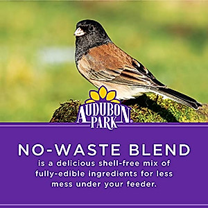 Audubon Park No Waste Blend Wild Bird Food, Premium Shell Free and No Mess Bird Seed for Outside Feeders, 5-Pound Bag