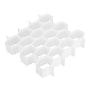 Foraineam 3 Pack Honeycomb Drawer Organizer Plastic Partition Cabinet Clapboard Storage Boxes Closet Organizer Drawer Dividers