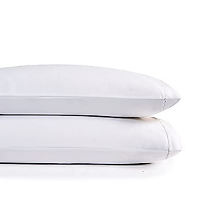 Vera Wang - King Sheets, Smooth Cotton Sateen Bedding Set, Wrinkle-Resistant Home Decor (Simple Scallop Grey, King)