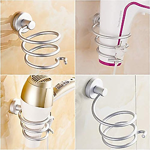 BESTOMZ Hair Blow Dryer Holder, Wall Mount Spiral Blower Stand