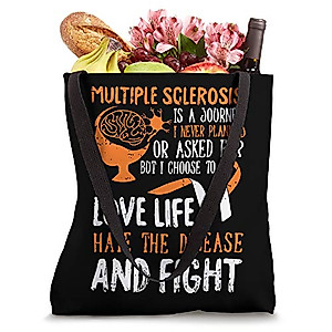 Love Life Multiple Sclerosis Awareness MS Warrior Gifts Tote Bag