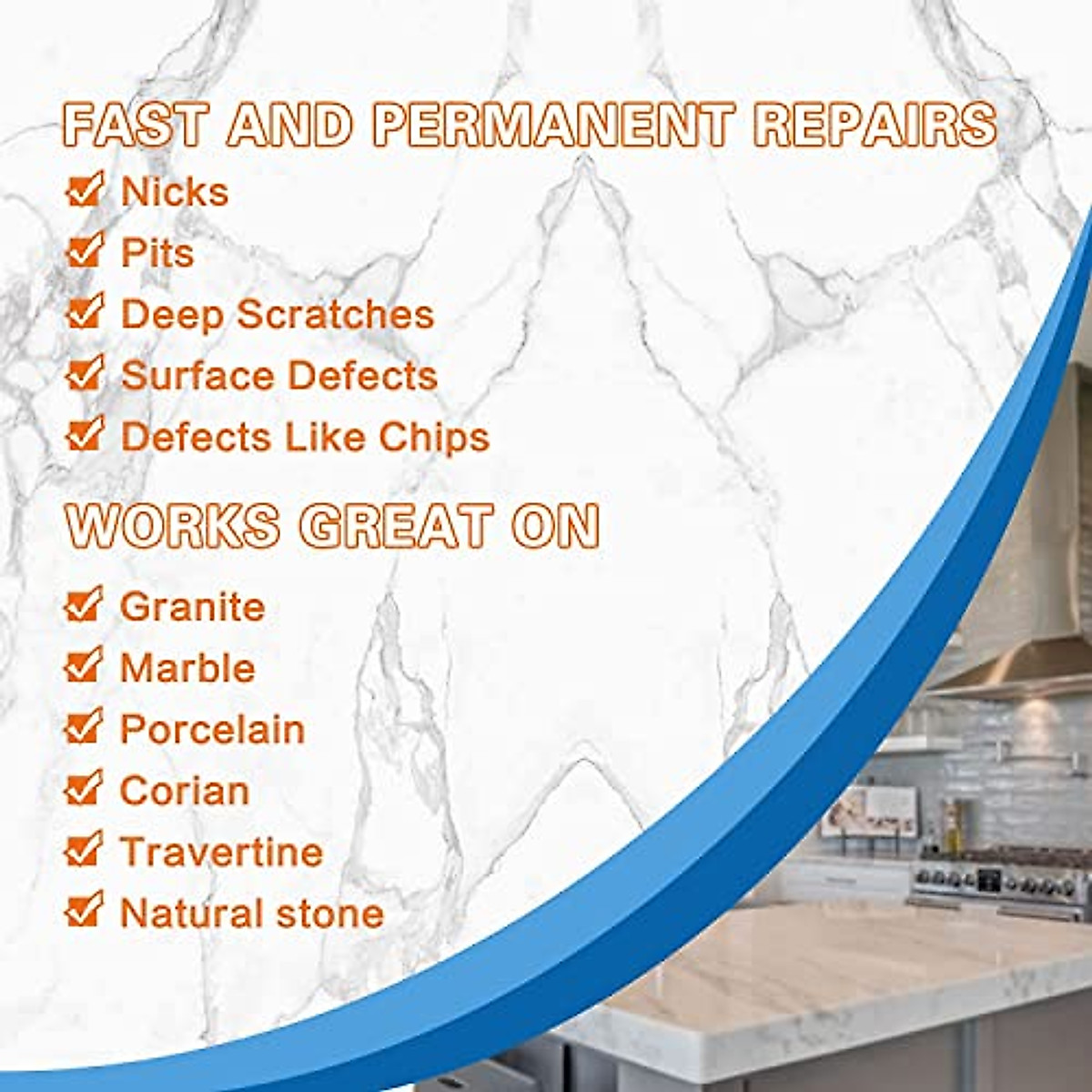 Quartz Countertop Repair Kit - Perfect Granite & Marble Fix