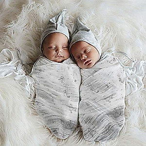 Maki's Connecting Hearts Baby Muslin Swaddle Blankets 3 + 3 Pk Large100% Cotton Newborn Receiving Blanket