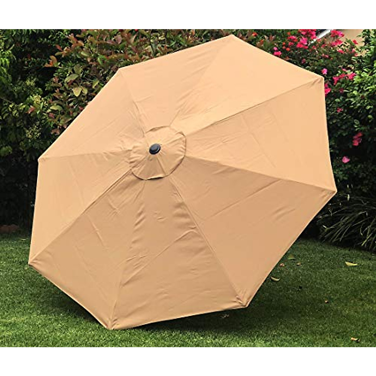 BELLRINO DECOR Replacement ** SAND **" STRONG & THICK" Umbrella Canopy for 10ft 8 Ribs SAND (Canopy Only)