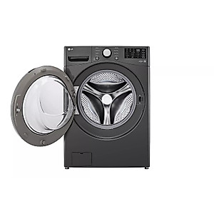 LG WM3470CM 27 Inch Front Load Washer with 5.0 Cu. Ft. Capacity, 8 Wash Programs, 1,300 RPM, SpeedWash Cycle, SmartDiagnosis, Rinse+Spin, Control Lock
