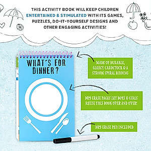 Squirrel Products Original I'm Bored Children's Activity Book, Dry Erase Road Trip Essentials for Kids, Screen Free Activities for Kids Ages 3 and Up