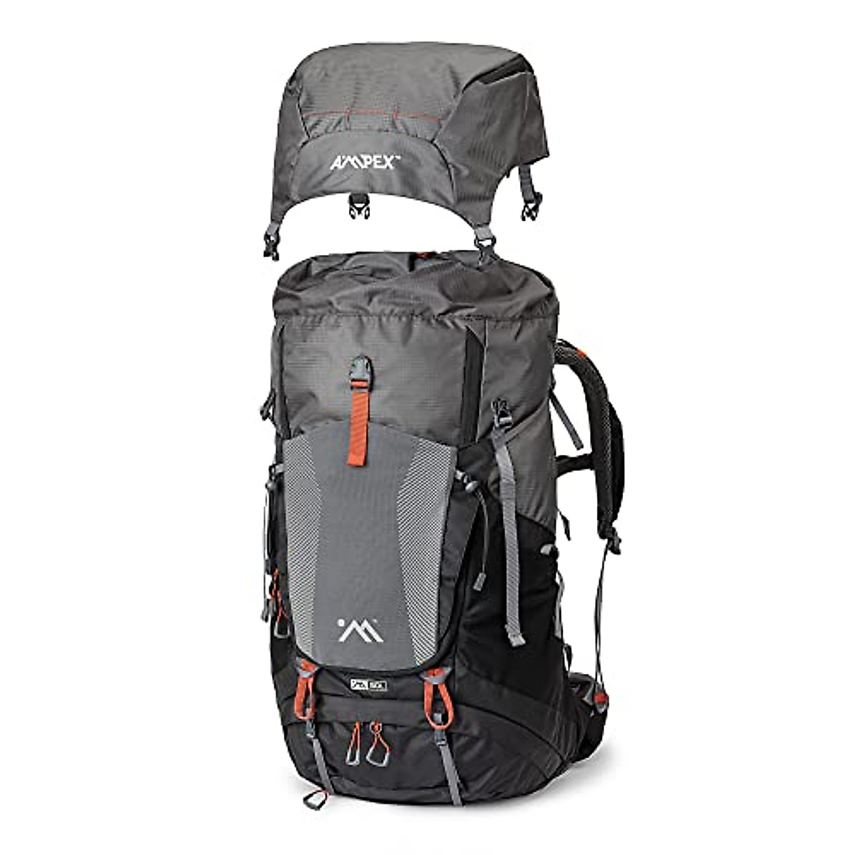 AMPEX Hiking Backpack | Camping Essentials Lightweight Backpack for Men and Women, Travel Bag for Backpacking, Camping, Hunting and More (50 Liter Size)