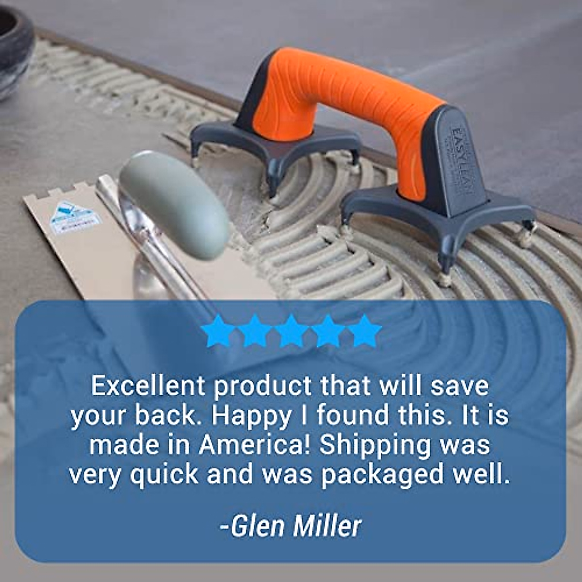 EasyLean Trowel Support Tool, Handy Hand Tool for Flooring, Drywall, Cement, and Adhesive Application, Support Tool for Floor Installers with Anti-Slip Spare Feet - Joyful Flappers