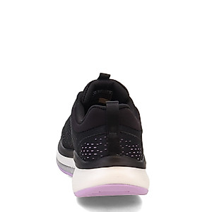 Skechers Women's Sports Shoes, Black Textile Lavender Trim, 5.5