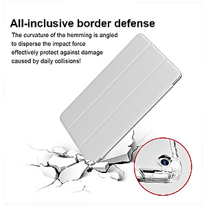 Case Compatible with Samsung Galaxy Tab A8 10.5（X200/X205 Case with Pencil Holder Smart Cover Protective Case Cover Shockproof Cover with Clear TPU Back Shell Tablet Case Cover (Color : Lavender Pur