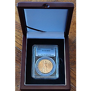 Display box for one NGC/PCGS/Premier/Lil Bear Elite Coin Slab Mahogany Matte Finish ...