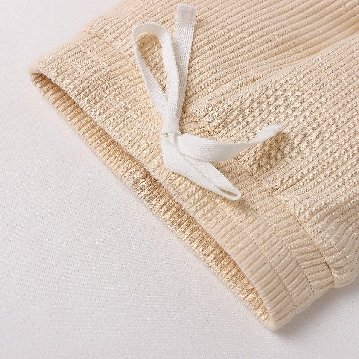 Ledy Champswiin Winter Newborn Baby Boy Girl Clothes Set Ribbed Outfits Unisex Infant Solid Long Sleeve Tops Pants 2PCS