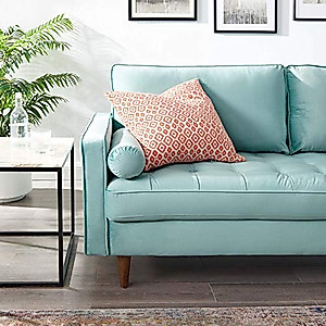 Modway Valour Performance Velvet Upholstered Tufted Sofa, Mint
