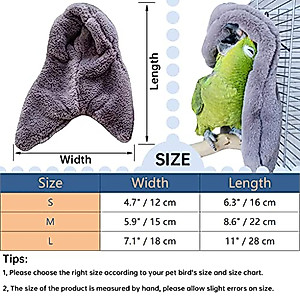 n Comfortable Fleece Bird Blanket for Cage, Cozy Corner for Parrot Cage Warm Bird Bed in Birdcage Cuddle Nest Hanging Bird Toys