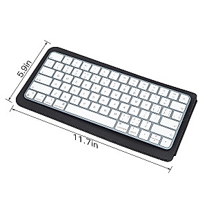 Magic Keyboard PU Leather Sleeve Case for 2024 2023 2021 Apple Magic Keyboard M4 M3 M1 chip A2449 A2450 / Magic Keyboard 2 MLA22LL/A A1644,Apple iMac 24 inch 2024 2023 Keyboard Bag Accessories-Black