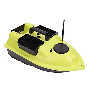Serounder RC Fishing Boat, Upgraded Version Bait Boat for Carp Fishing Bait Nesting Ship, 3 Bait, 2KG Load, 2 Motors, 300 Meters Range, Control, Auto Return (US Plug)