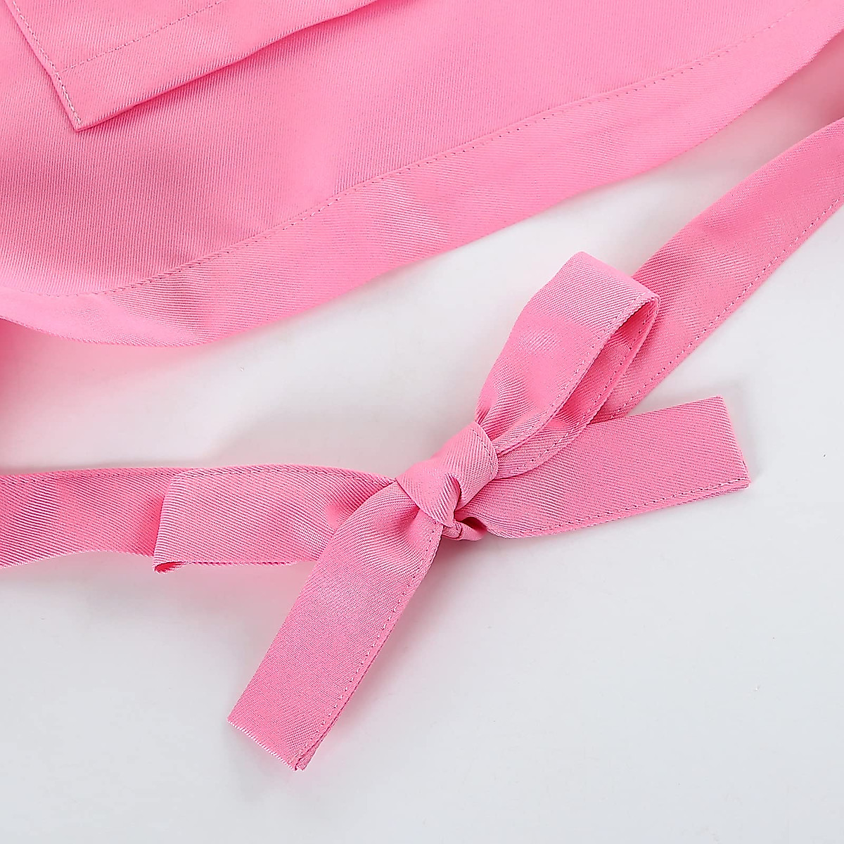 SUN2ROSE Girls Cosplay Waist Apron Tight Costume, Cotton Half Apron Kitchen Party Favors Also Fits for Kids Apron Cosplay (pink)