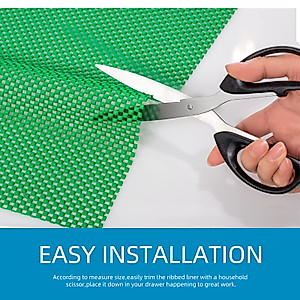 2 Roll Drawer and Shelf Liner,12inch x 6FT Strong Grip Shelf Liners for Kitchen Cabinets,Non Adhesive,Protective Shelf Liner Non Slip for Drawers,Shelves,Cabinets,Storage,Kitchen for Desks,Green