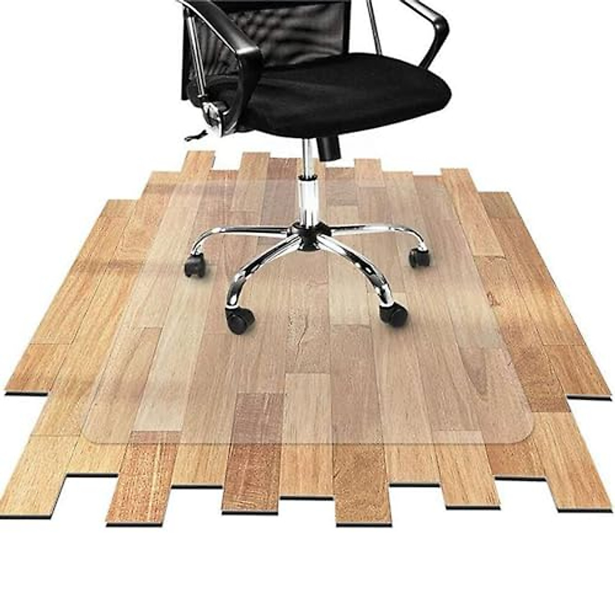 Clear PVC Desk Chair Mat Clear Vinyl Runner Rug for Hard Wood/Tile Floor, Extra Long Plastic Hallway Carpet Protector, Door Mats, Can Be Cut, Indoor Outdoo,1.5mm Thick,75/95/115/135/155cm Wide for Off