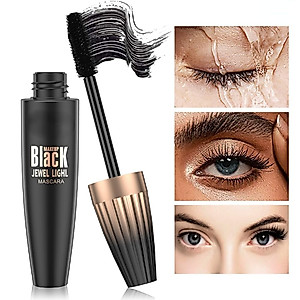 4D Silk Fiber Mascara - my lashes Mascara Natural,tube mascara liquid lash extensions Thickening and Lengthening, Waterproof and Smudge-Proof, Voluminous Eyelash