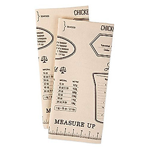 DII Cotton Printed Dish Towels, 18x28 Set of 2, Decorative Oversized Kitchen Towels, Perfect Home and Kitchen Gift - Measure Up