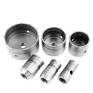 Core Drill Bit Set, 10Pcs Concrete Hole Saw Kit SDS Plus Extension Shank Tungsten Masonry Wall Hole Cutters for Drilling Brick Concrete Cement Stone Granite Marble