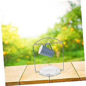 FUNOMOCYA Kitchen Countertop Mug Drying Rack Stylish Cup Holder Stand for Coffee Mugs Teacups and Bottles Space Saving Organizer for Home Kitchen Office and Restaurant Use