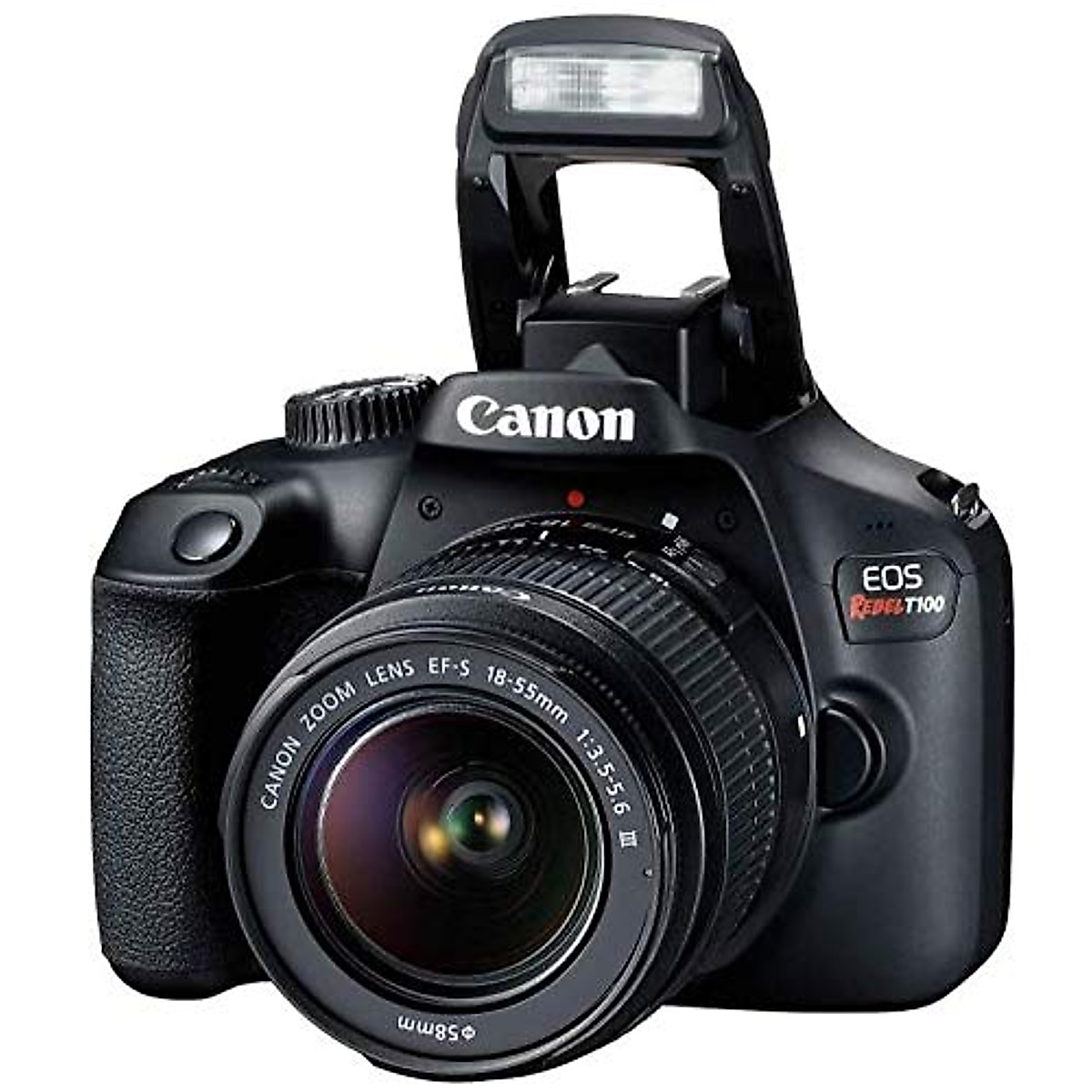 Canon EOS Rebel T100 DSLR Camera with 18-55mm Lens, Cleaning Kit, 32GB Memory, and More