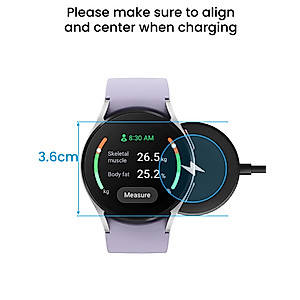 Sinoacc Charger for Samsung Galaxy Watch 7/6/6 Classic/5/5 Pro/4/4 Classic/3/Active 2/Active 1/Ultra/Fe Galaxy Watch Charger 3.3Ft USB Magnetic Wireless Charging Cable Cord for Samsung Galaxy Watch