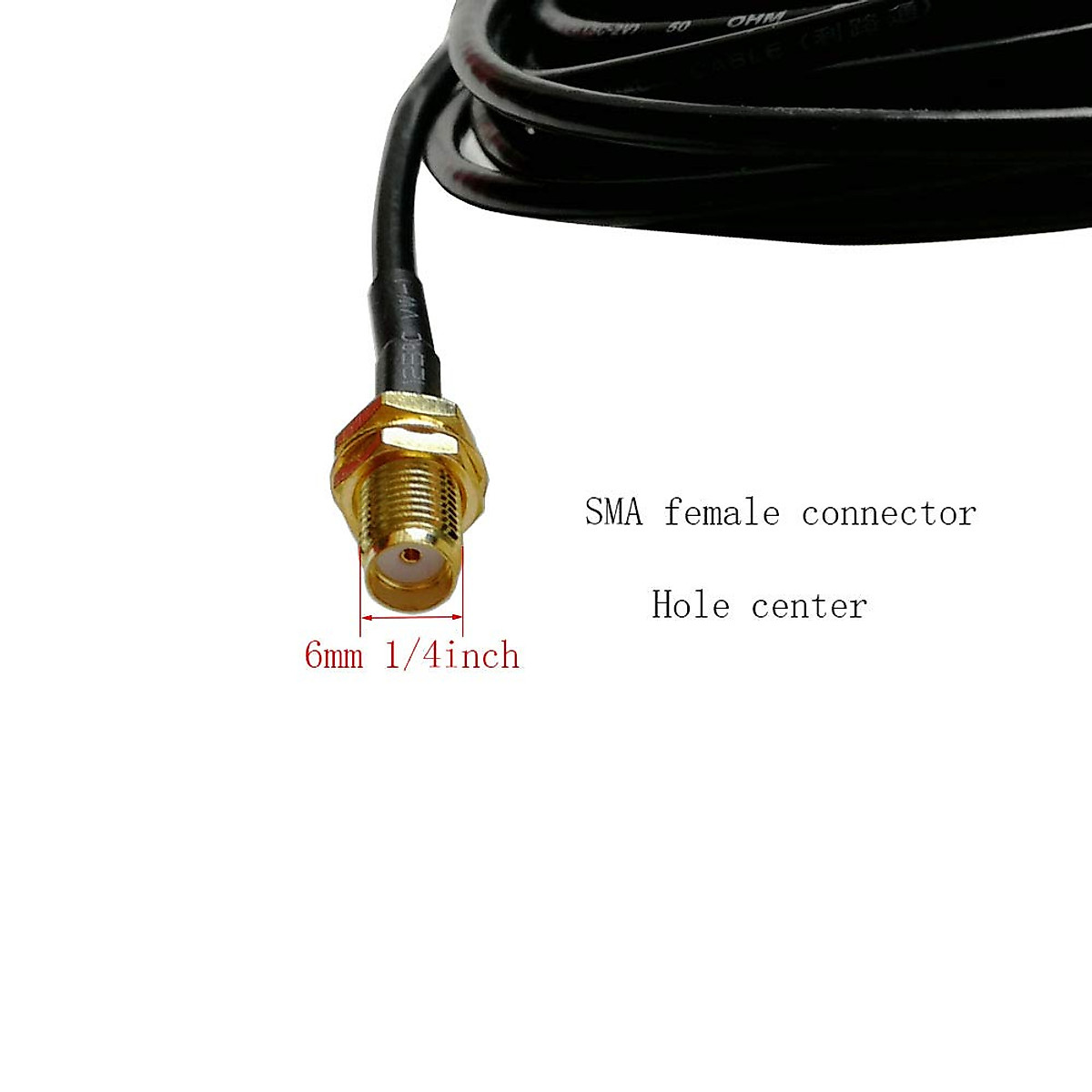 Lala Smill RG174 WiFi Antenna Extension Cable, 20ft /6m SMA Male to SMA Female Coaxial Low Loss Cable for SDR Antenna, Security Camera Antenna, Mag Mount Antenna